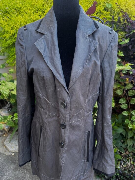 Marc Aurel | Jackets & Coats | Marc Aurel Military Jacket Womens 4 Gray ...